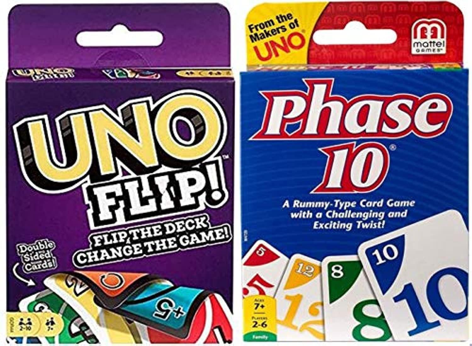 Unos Phase 10 And Uno Flip Two Pack C48 - Walmart.com