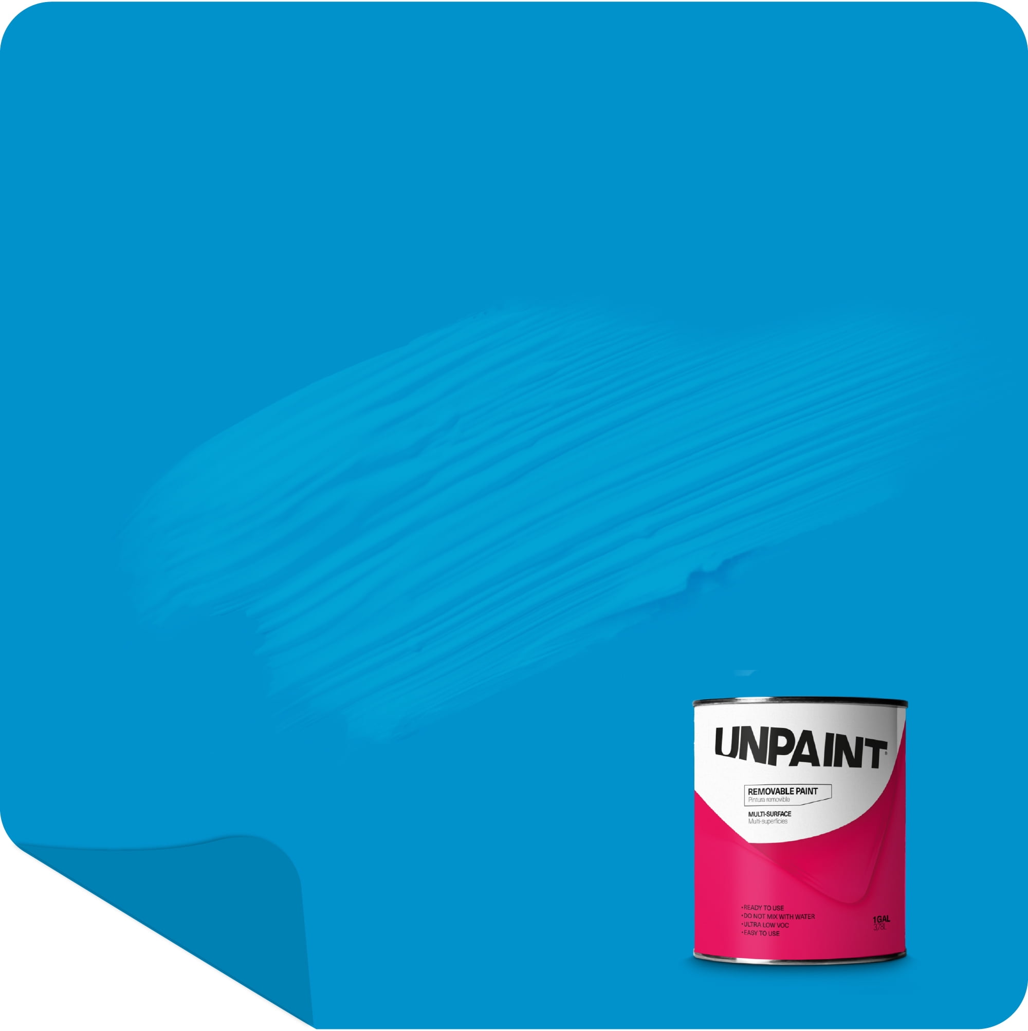 Unpaint Removable Paint Interior Matte Blue Reef Wave Biodegradable 1 ...