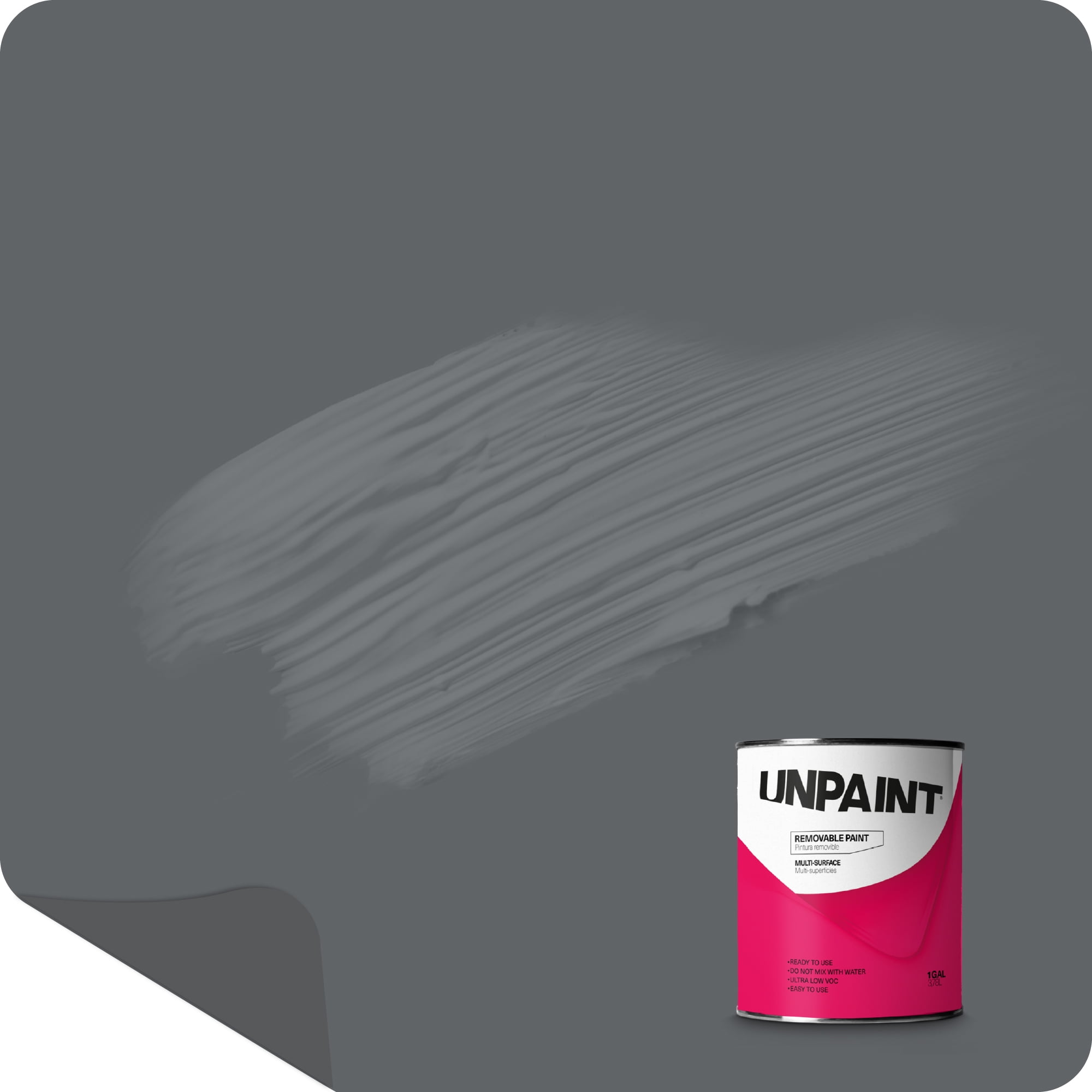 Unpaint Removable Paint Interior Matte Gray Dust Pumice Biodegradable 1 ...