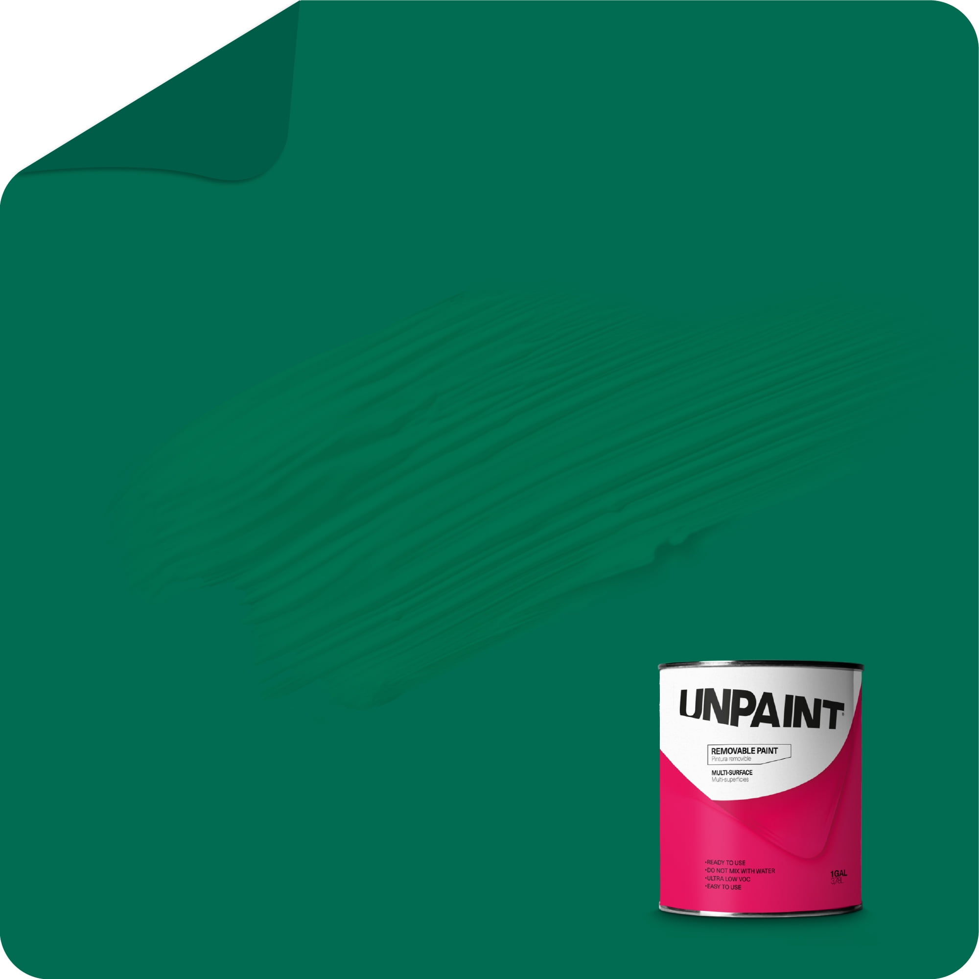 Unpaint Removable Paint Interior Matte Green Vine Thyme Biodegradable 1 ...