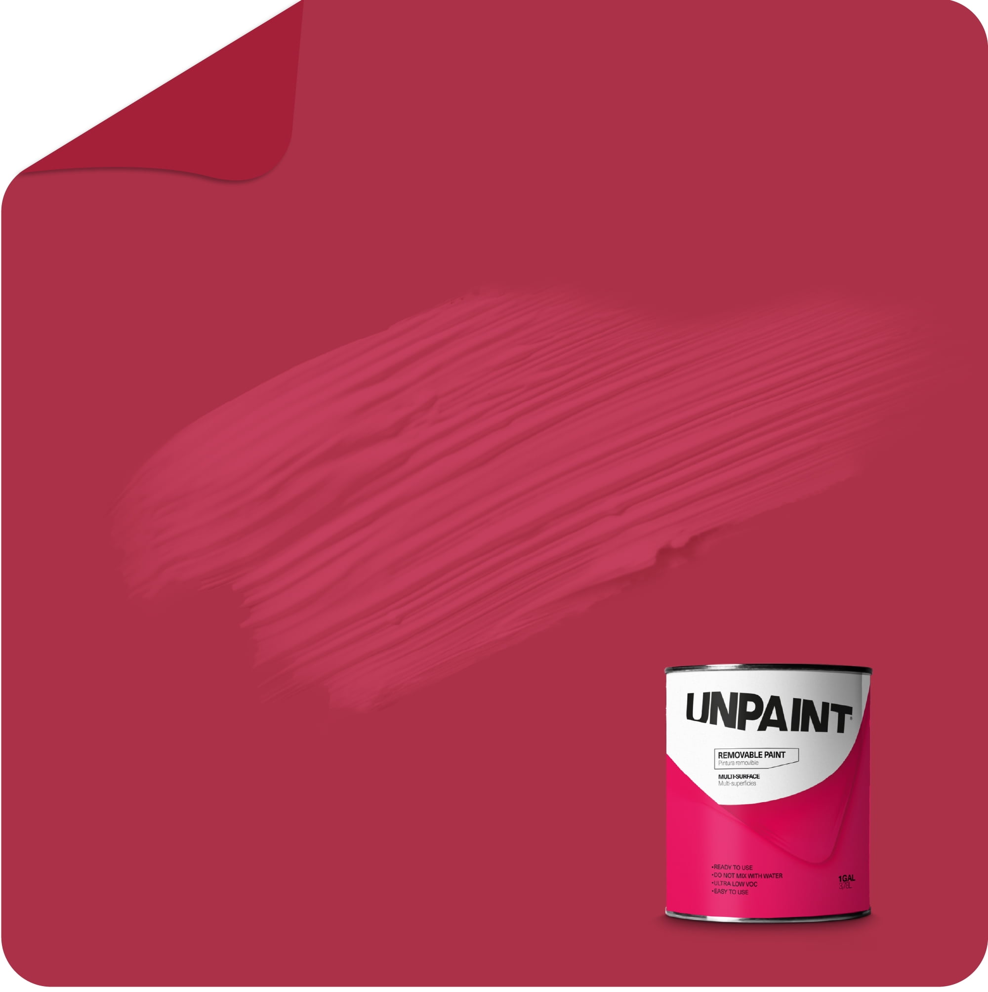 Unpaint Removable Paint Interior Matte Red Magenta Cherry Biodegradable ...