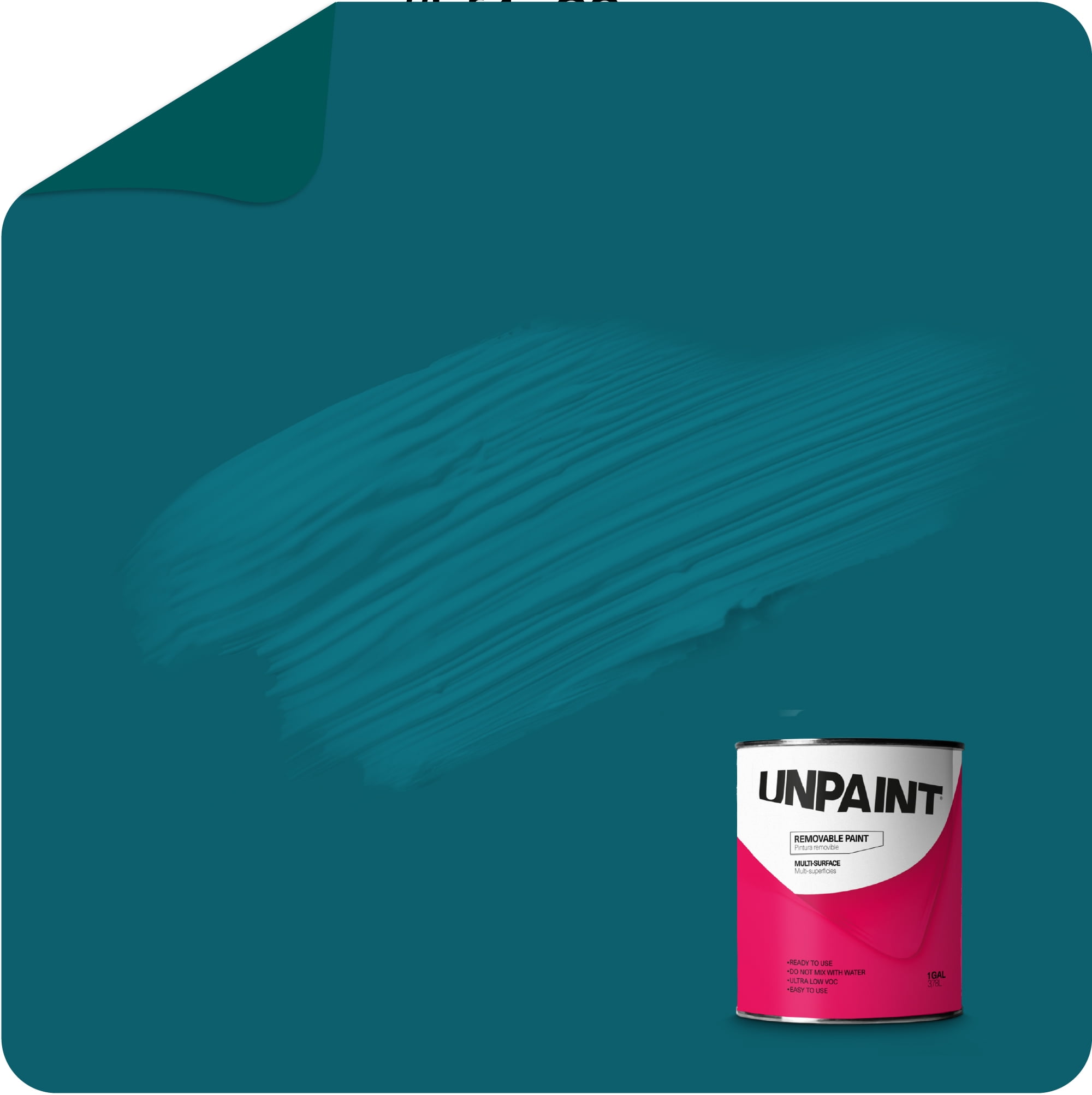 Unpaint Removable Paint Interior Matte Teal Ripple Cobalt Biodegradable ...