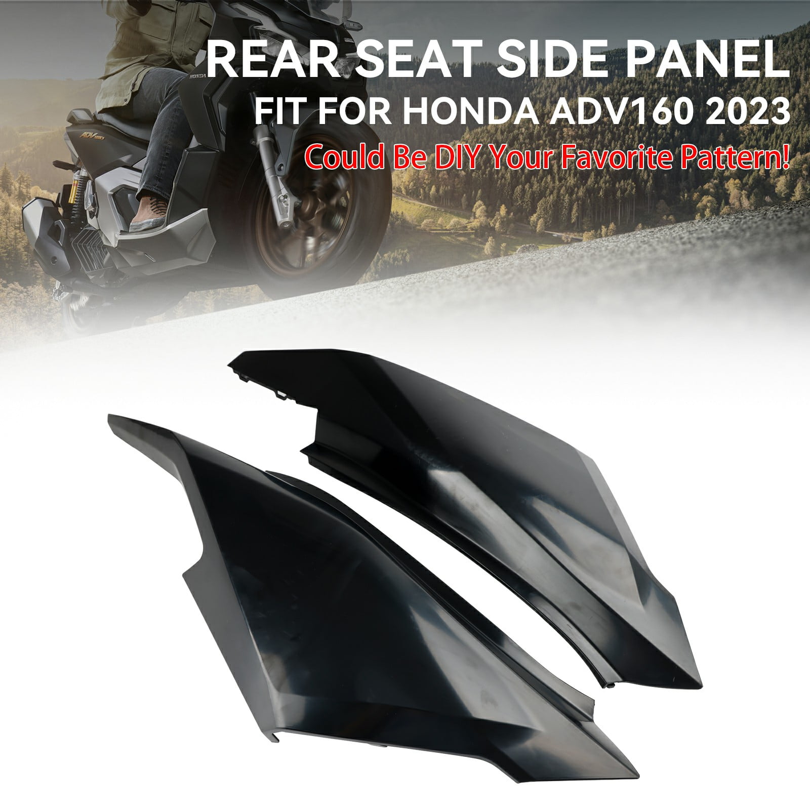 Unpainted Rear Seat Side Cover Panel Fairing Cowl for Honda ADV 160 ...