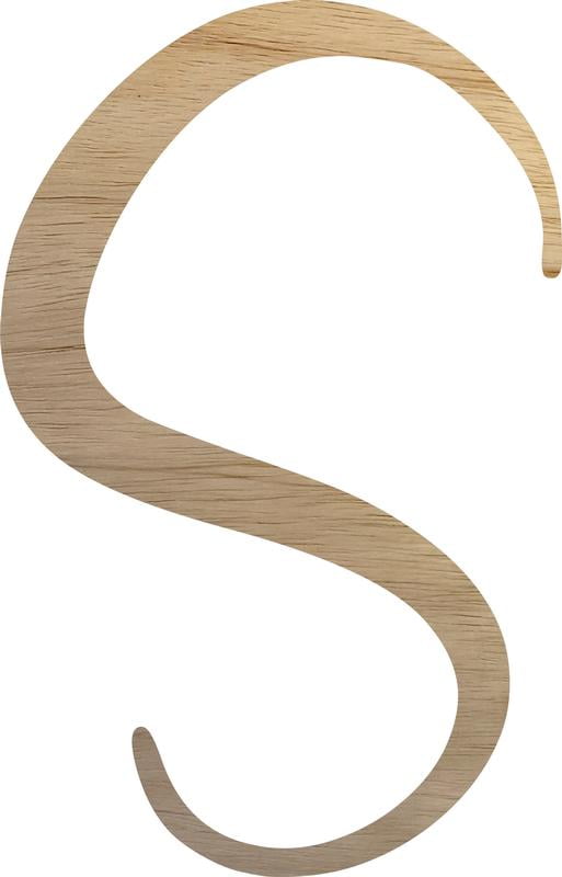 Unpainted Small Wooden Letter S, Choose Your Letter 4'' Tall Craft ...