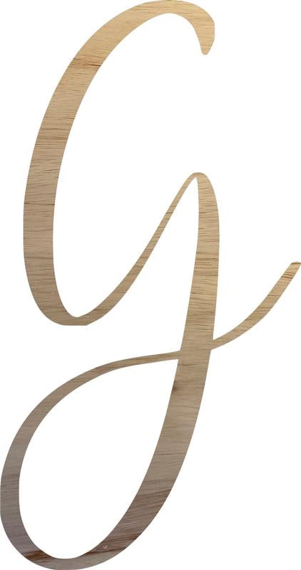 Unpainted Wood Letter G Craft, Paintable 18'' Tall Wood Alphabet Letter ...