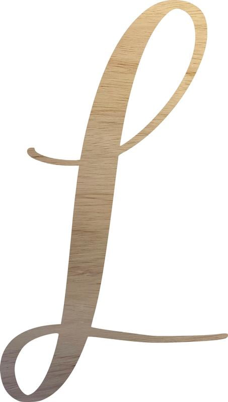 Unpainted Wood Letter L Craft, Paintable 5'' Tall Wood Alphabet Letter ...