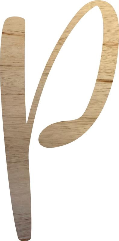 Unpainted Wood Letter P Craft, Paintable 18'' Tall Wood Alphabet Letter ...