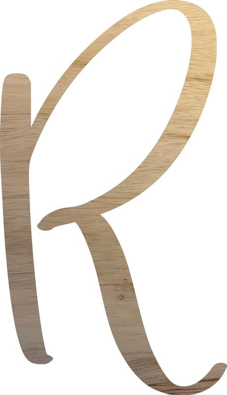 Unpainted Wood Letter R Craft, Paintable 5'' Tall Wood Alphabet Letter ...