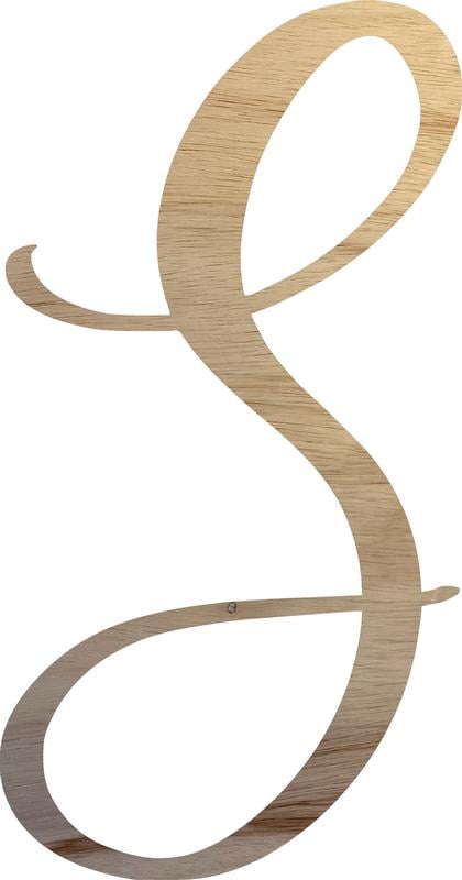 Unpainted Wood Letter S Craft, Paintable 10'' Tall Wood Alphabet Letter ...