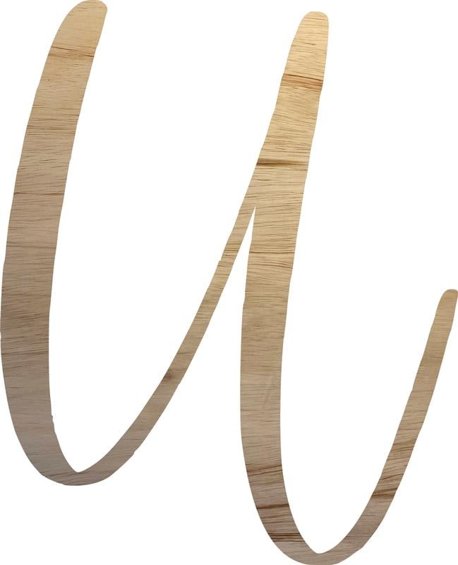 Unpainted Wood Letter U Craft, Paintable 6'' Tall Wood Alphabet Letter ...