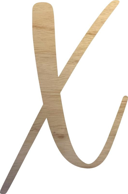 Unpainted Wood Letter X Craft, Paintable 18'' Tall Wood Alphabet Letter ...