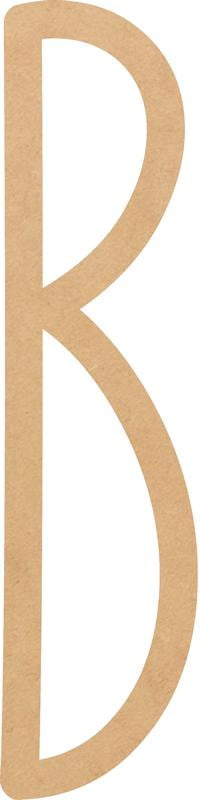 Unpainted Wooden 15'' Cream Peach Letter B, Paintable Alphabet A-Z ...