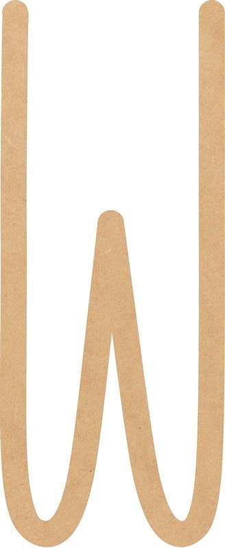 Unpainted Wooden 15'' Cream Peach Letter W, Paintable Alphabet A-Z ...