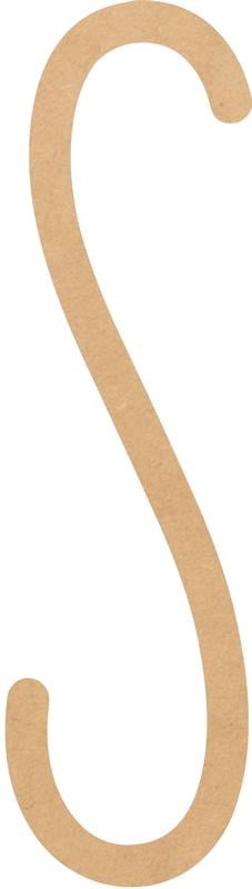 Unpainted Wooden 2'' Cream Peach Letter S, Paintable Alphabet A-Z ...