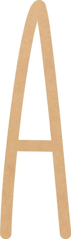 Unpainted Wooden 20'' Cream Peach Letter A, Paintable Alphabet A-Z ...