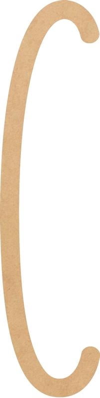 Unpainted Wooden 20'' Cream Peach Letter C, Paintable Alphabet A-Z ...