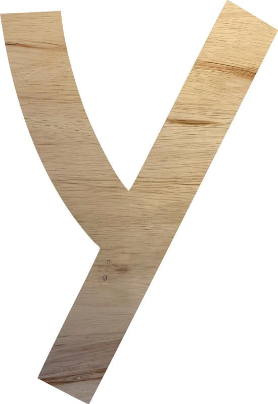 Unpainted Wooden Craft Letter Y, Wall 10'' Tall Unfinished Wood Letter ...