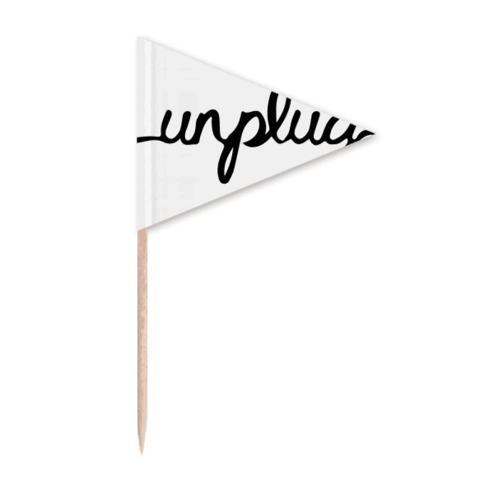 Unplug Funny Design Pattern Quote Toothpick Triangle Cupcake Toppers ...