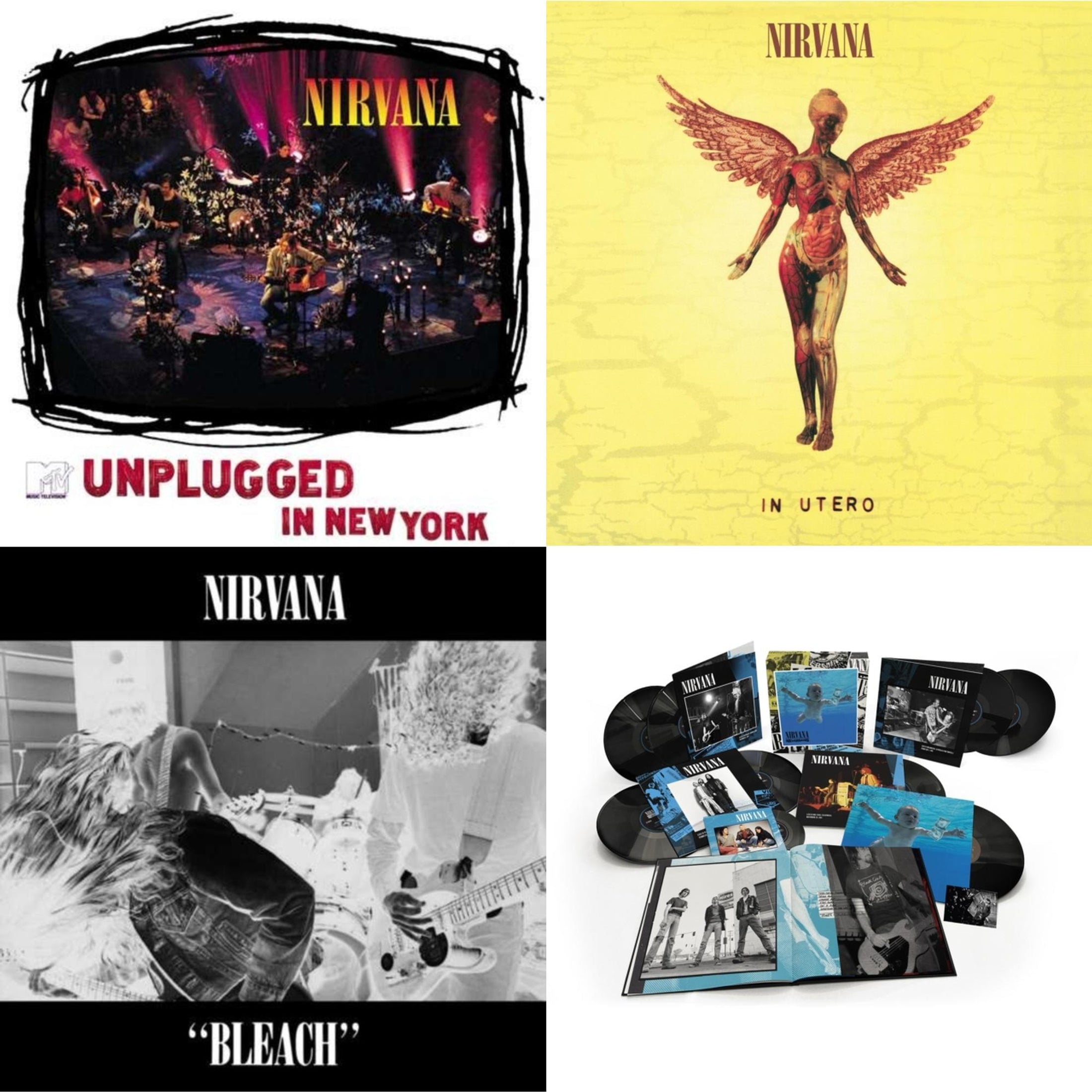 Unplugged In N.Y. & In Utero (180G/33-1/3 RPM) & Bleach & Nevermind (30Th Anniversary/Super ...