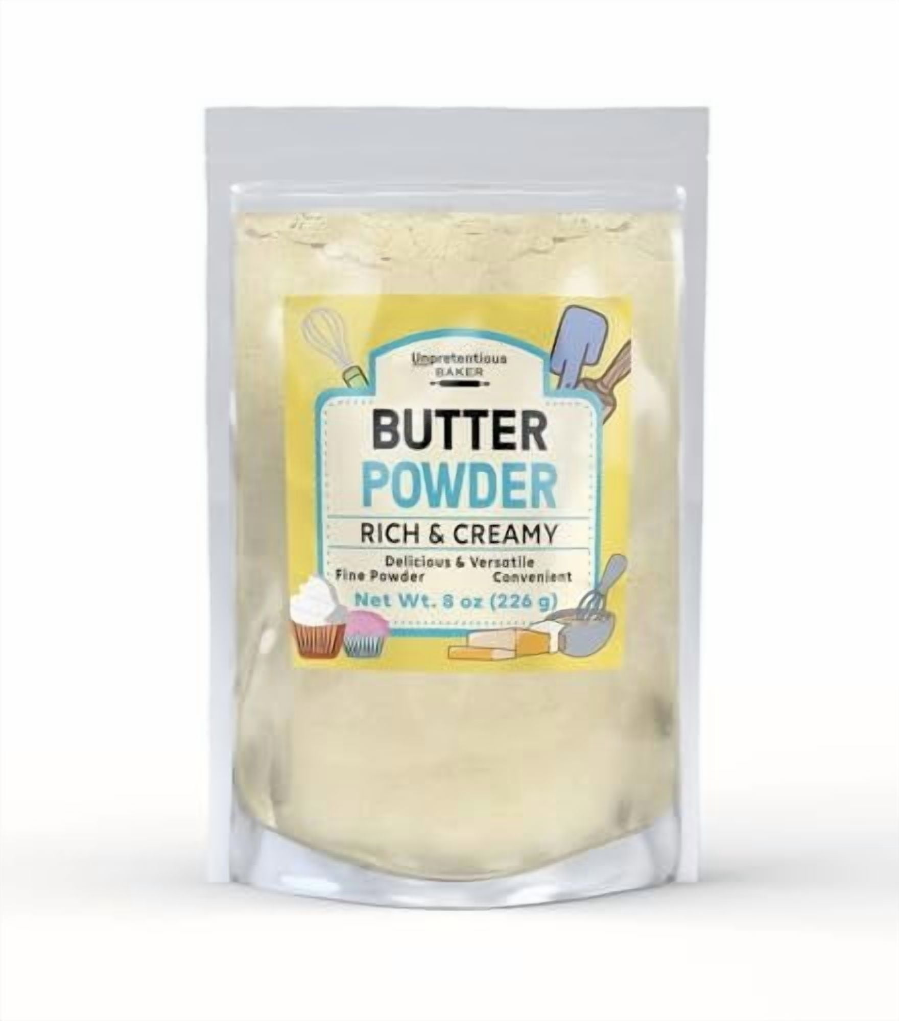 Unpretentious Butter Powder, 8 oz, Savory & Creamy, Convenient ...
