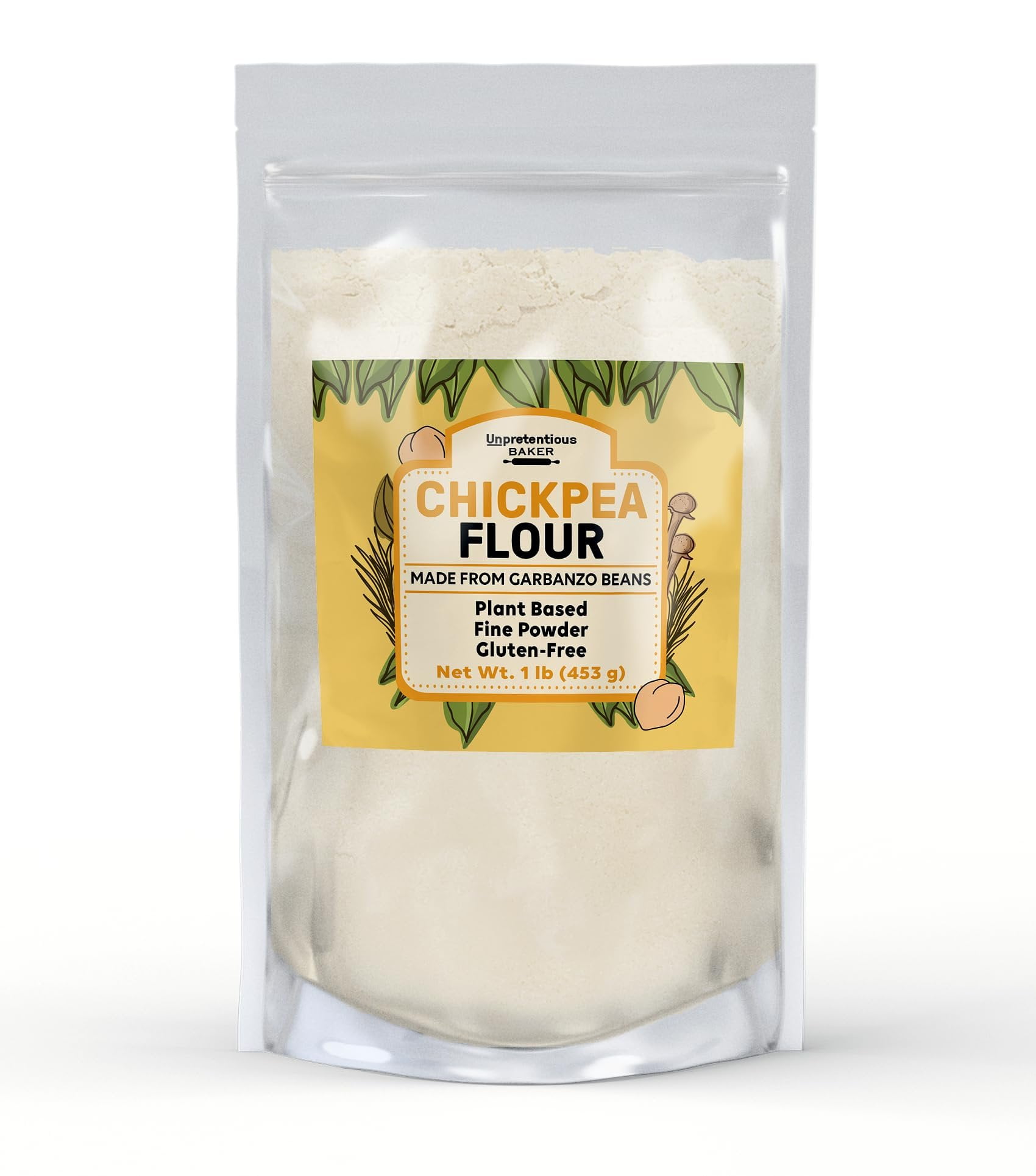 Unpretentious Chickpea Flour, 1 lb, Made from Garbanzo Beans, Gluten ...