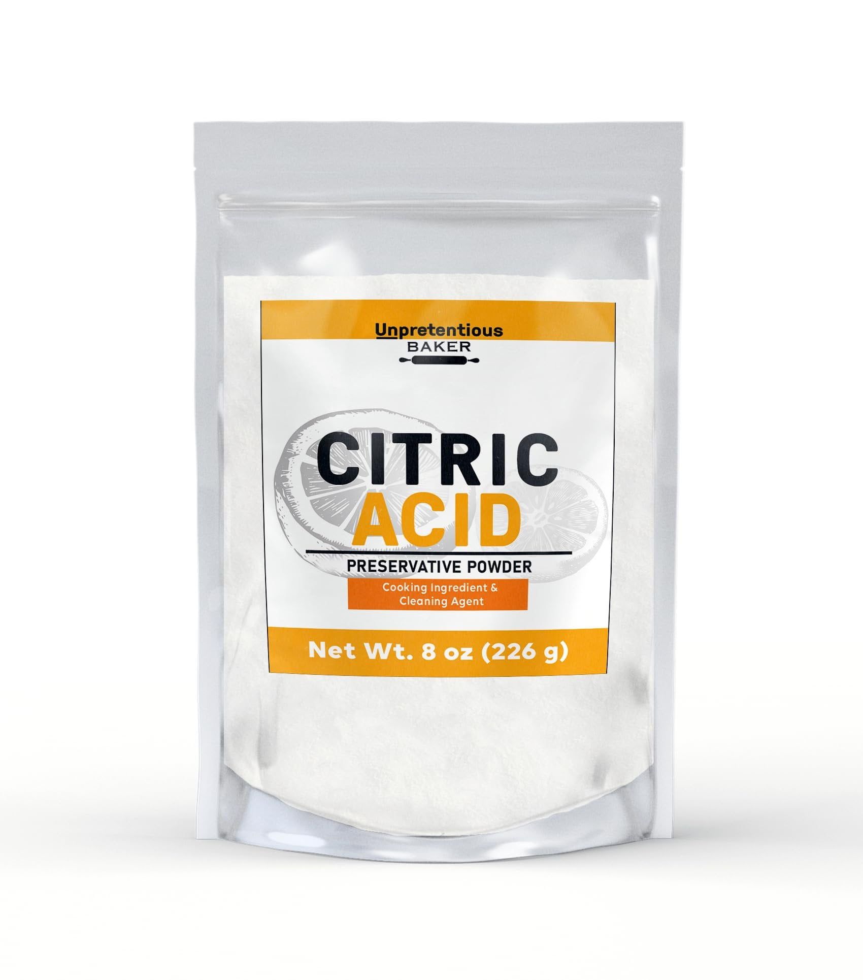 Unpretentious Citric Acid, 8 oz, Non-GMO, No Additives, Cleaning ...