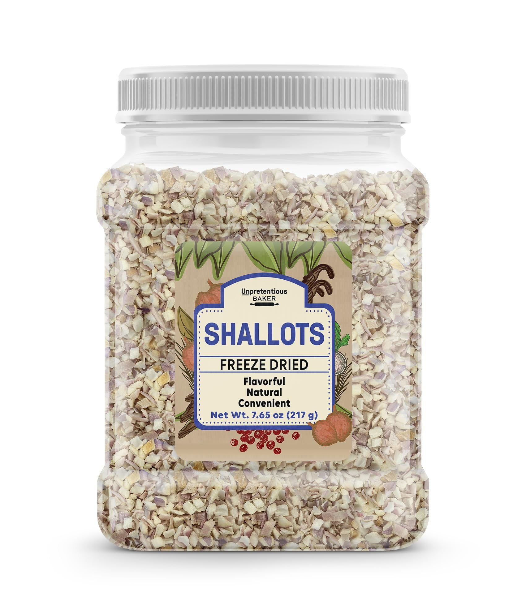 Unpretentious Freeze Dried Shallots, 7.65 oz, Flavorful, Food Storage ...