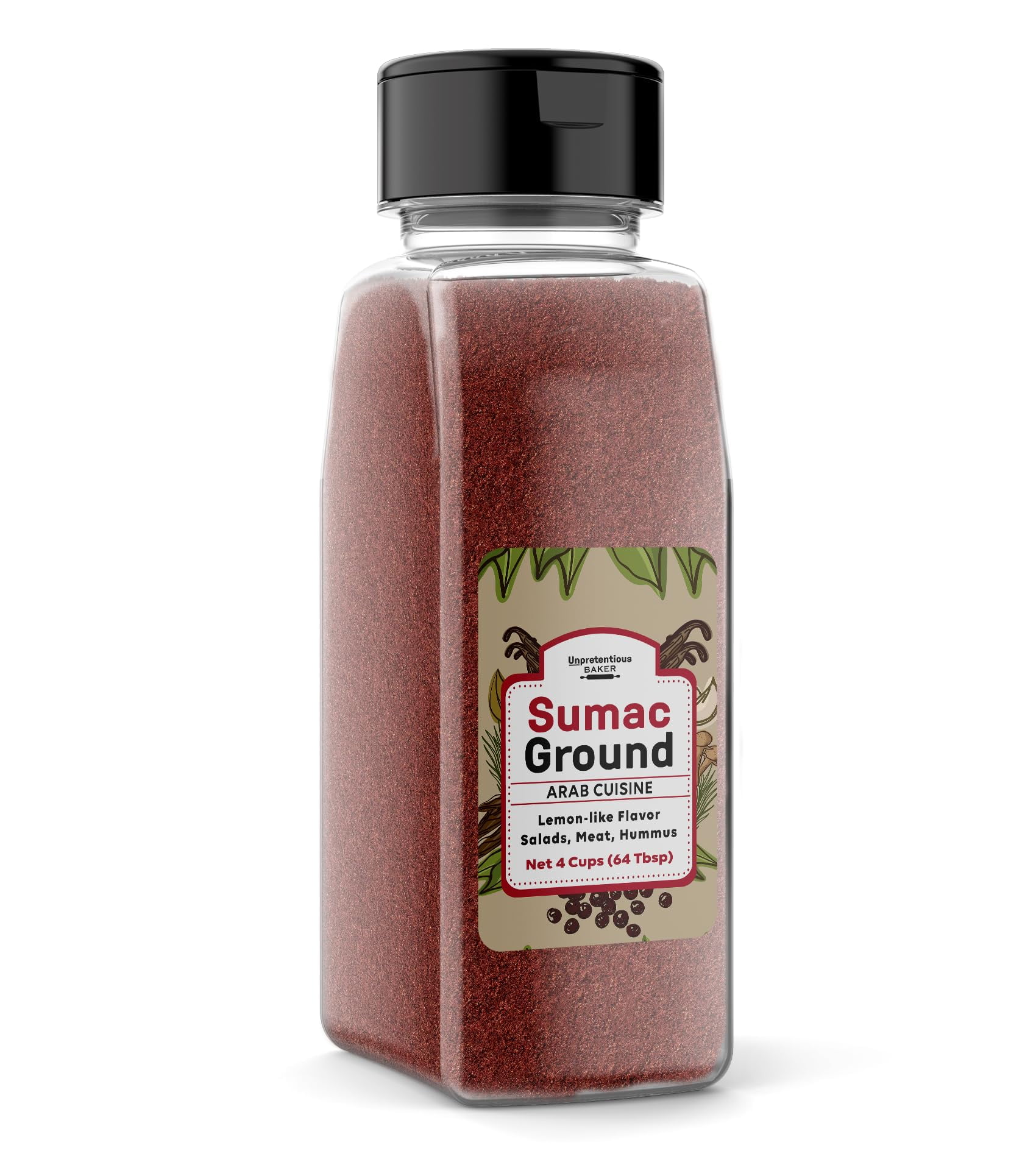 Unpretentious Ground Sumac, 4 Cups, Tangy Flavor, Middle Eastern & Arab ...