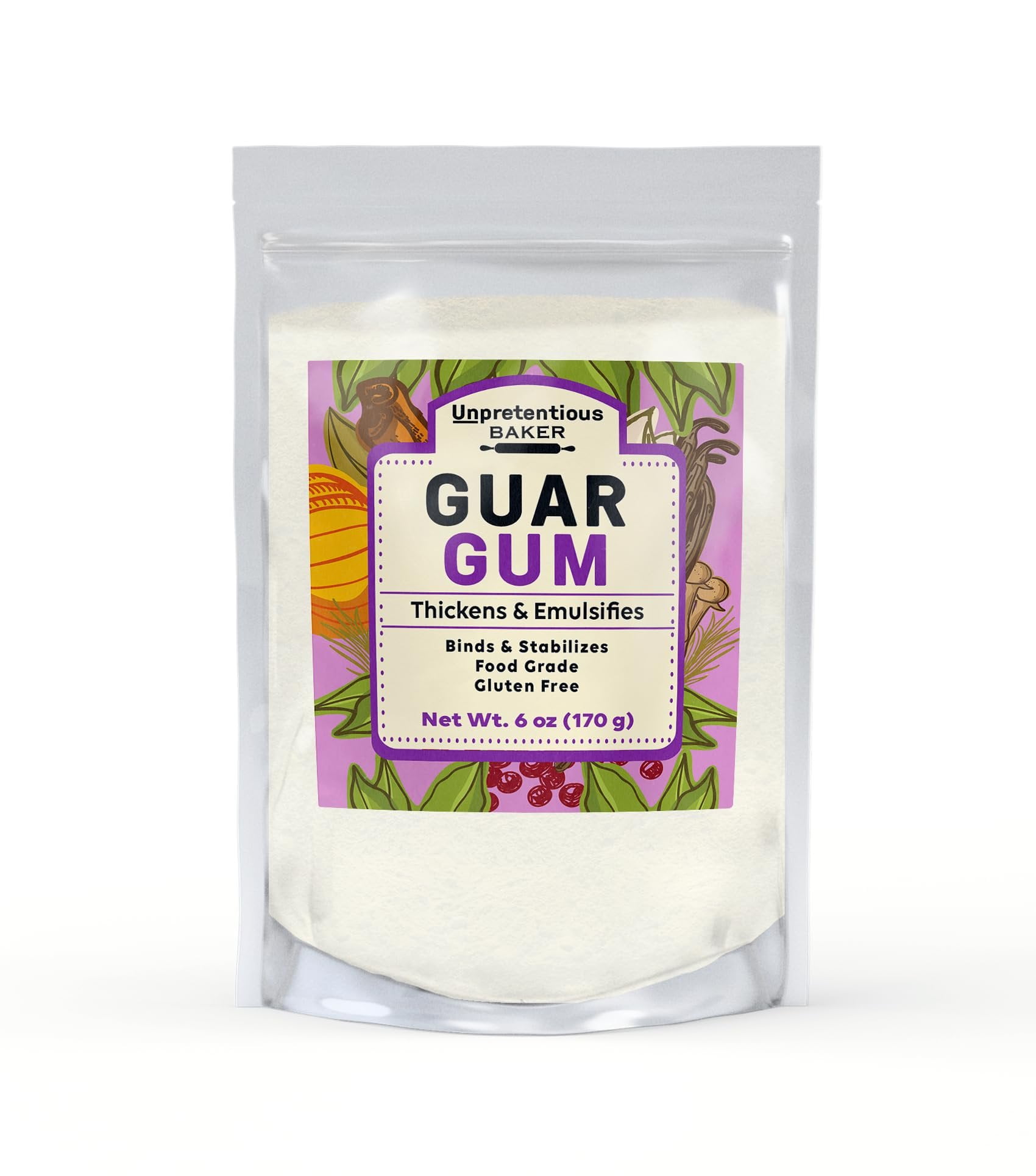 Unpretentious Guar Gum, 6 oz, Gluten-Free Baking, Food Thickener ...