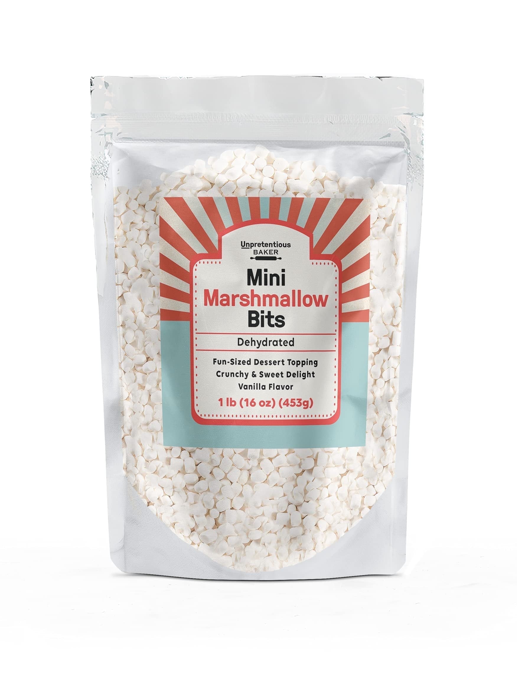 Unpretentious Mini Dehydrated Marshmallow Bits, 1 lb, Topper for Cereal ...