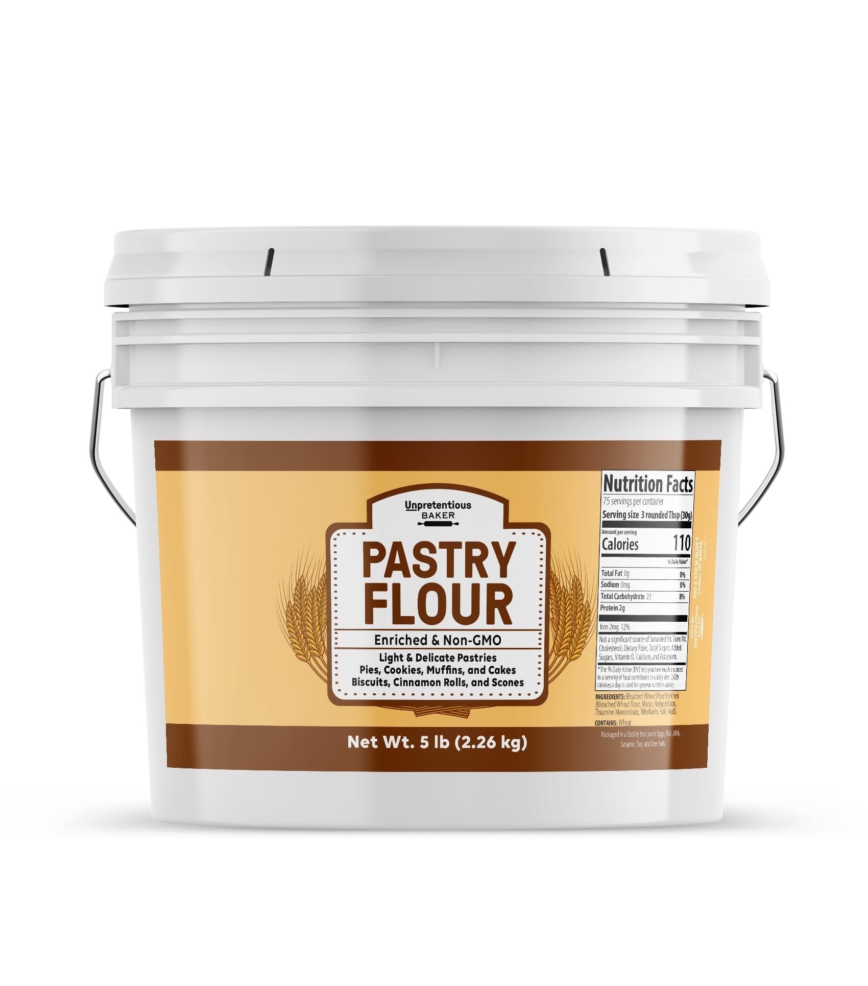 Unpretentious Pastry Flour, 1 Gallon, Non-GMO, Great For Flaky Pastries ...