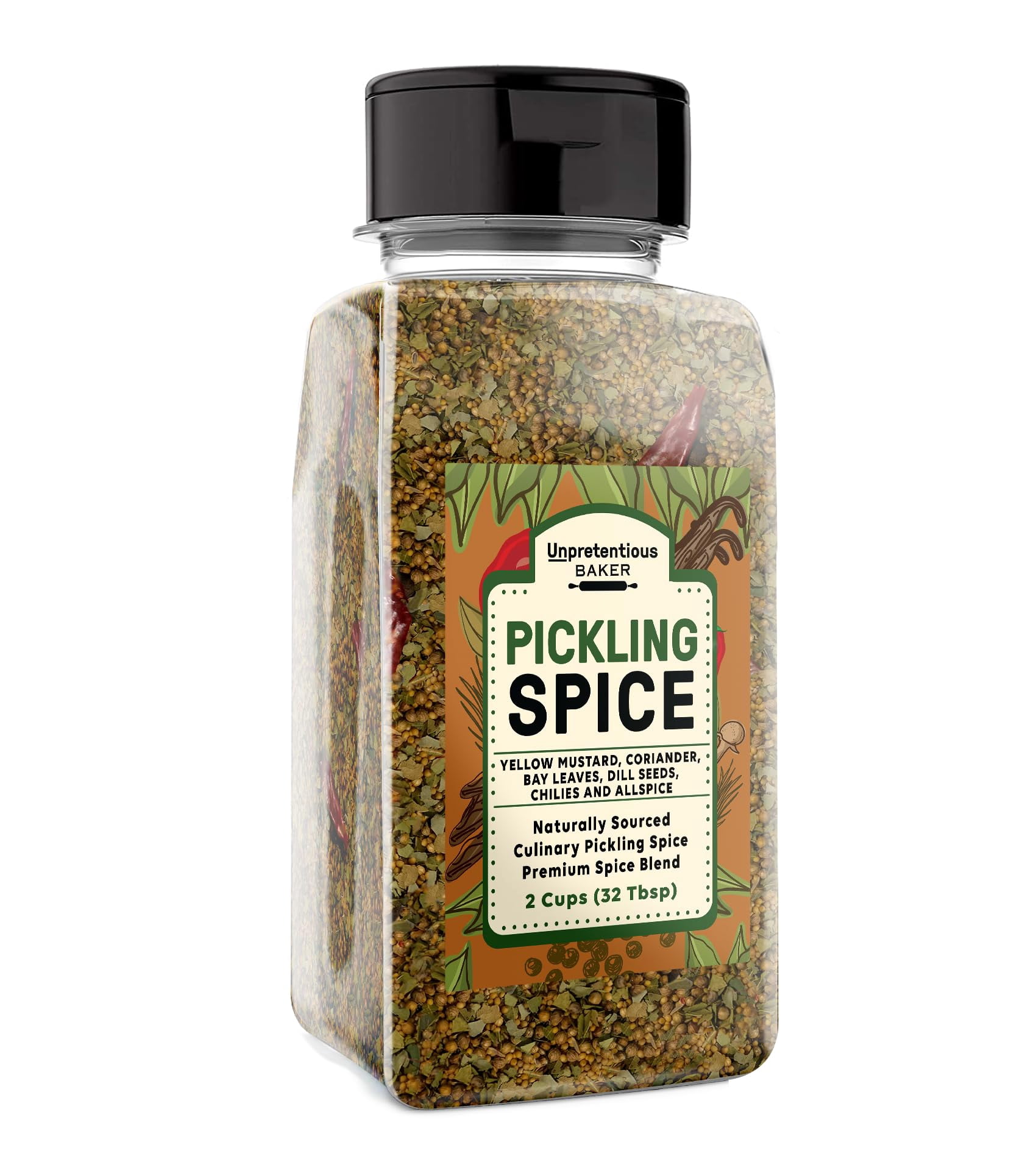 Unpretentious Pickling Spice (2 OIF8 Cups) Culinary Premium Spice Blend ...