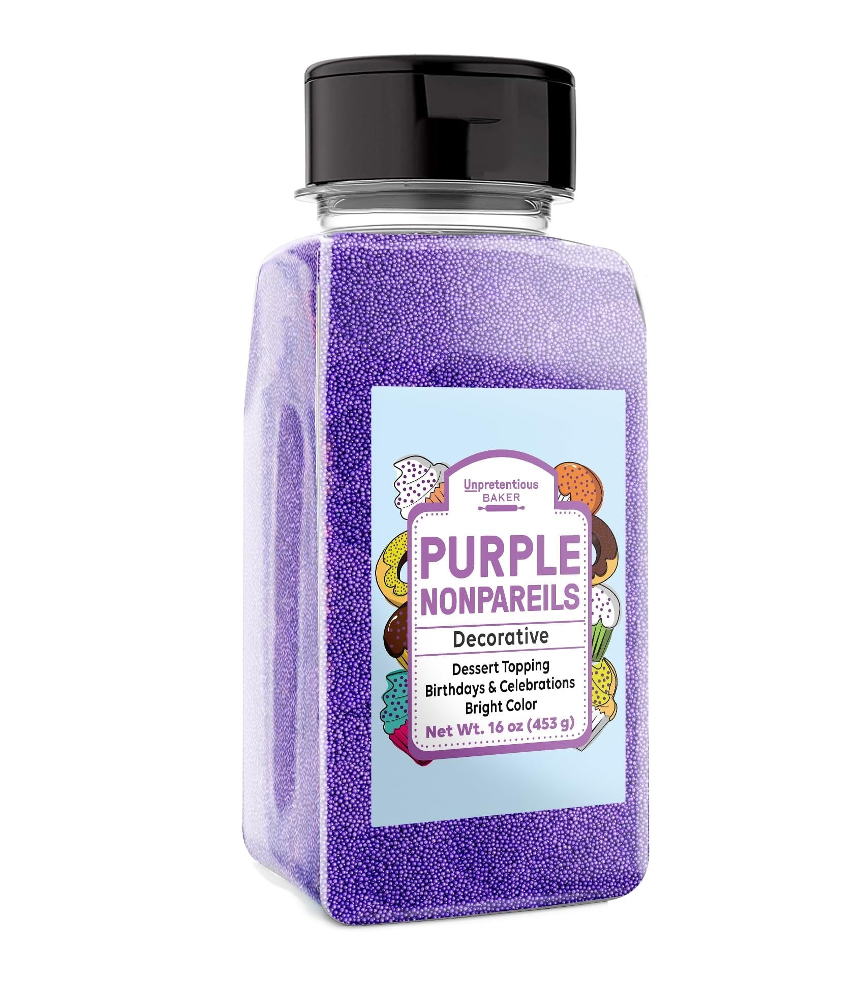 Unpretentious Purple Nonpareils, 1 lb, Dessert Topping, Bright Purple ...