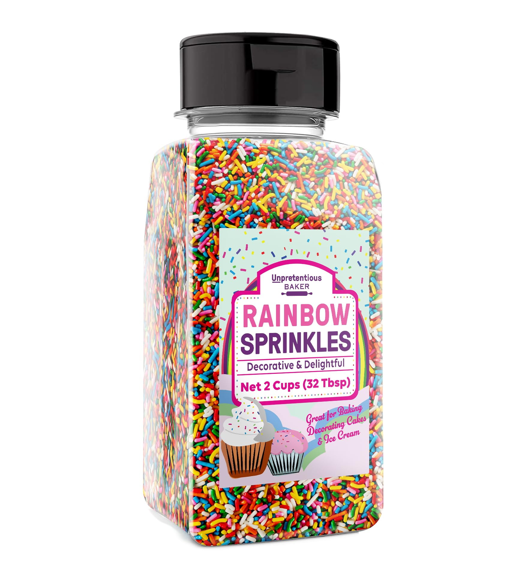 Unpretentious Rainbow Sprinkles (2 VTF5 Cup Shaker Jar) Colorful ...