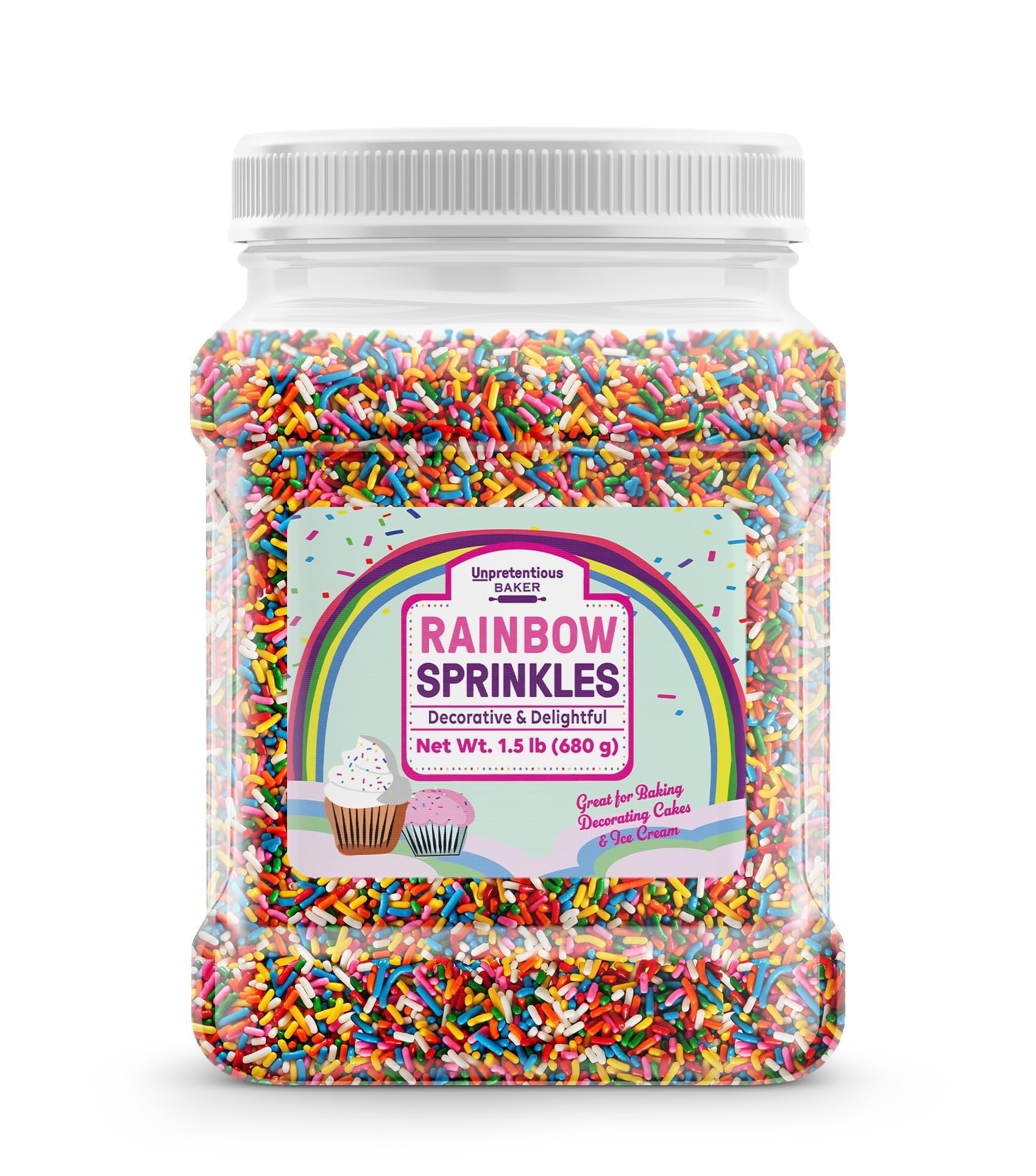 Unpretentious Rainbow Sprinkles 4 Cups Colorful Jimmies, Decorative ...