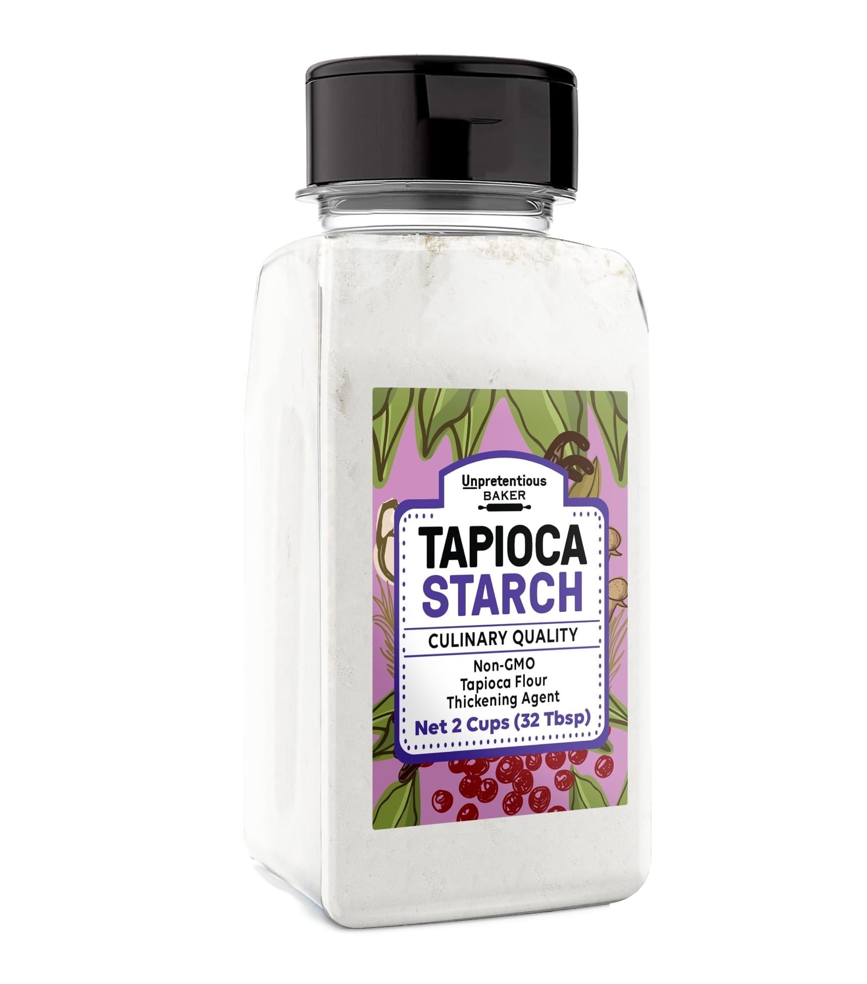 Unpretentious Tapioca Starch, 2 Cups, Vegan & Gluten-Free, Cornstarch ...