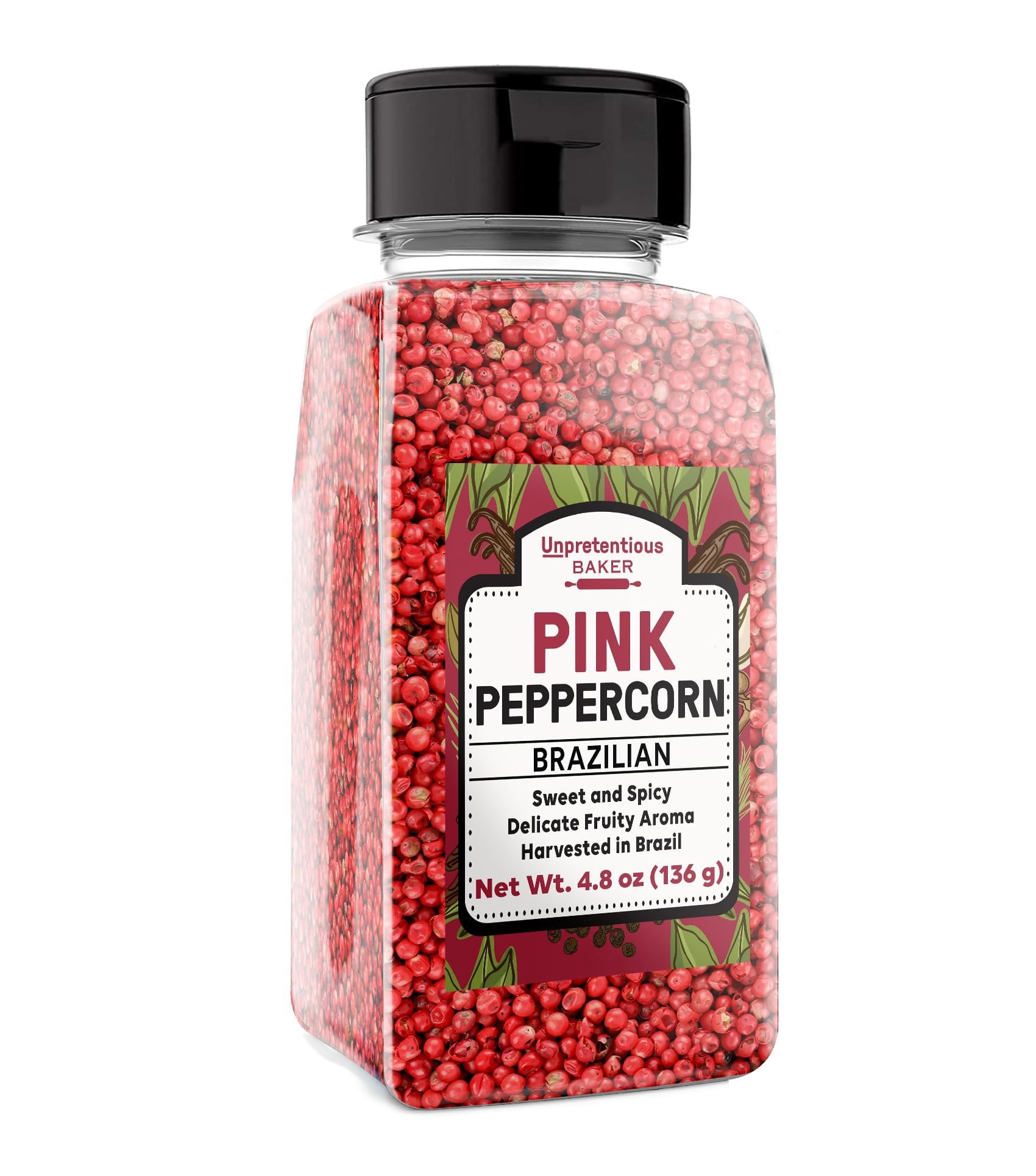 Unpretentious Whole Pink Peppercorns 2 Cups, From Brazilian Pepper ...