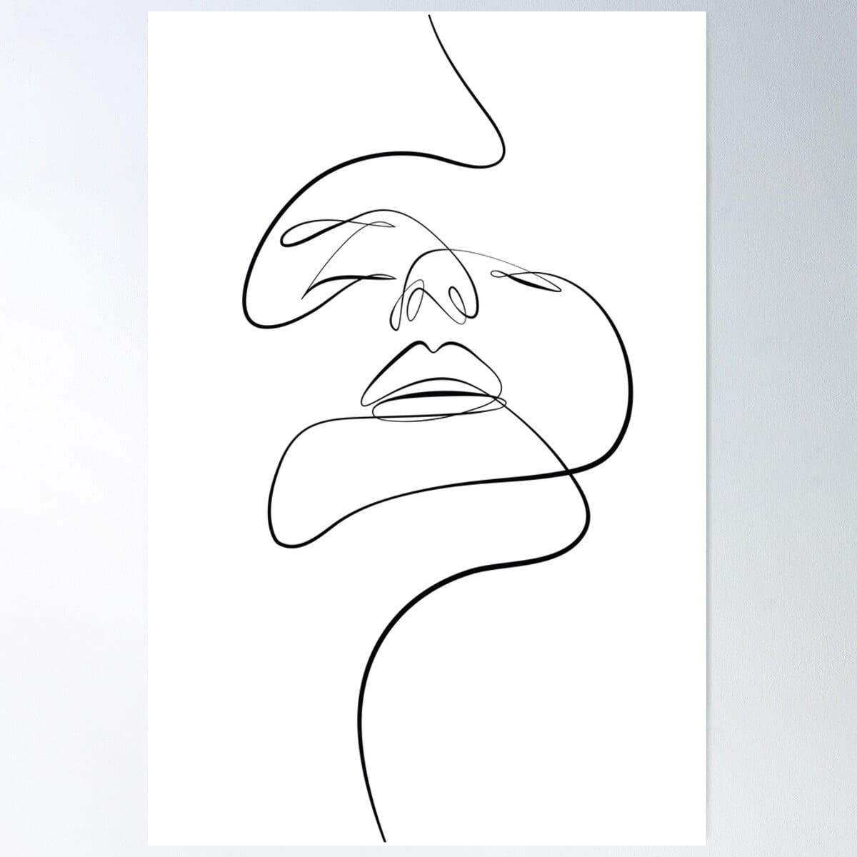 Unravel Abstract Woman Face Linework Poster Wall Art, Modern Wall Decor ...