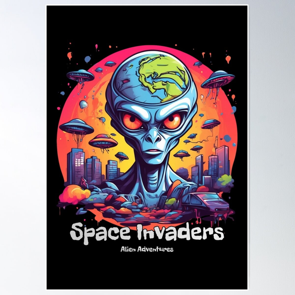Unraveling The Mystery Of Alien Space Invaders Poster Wall Art, Modern ...
