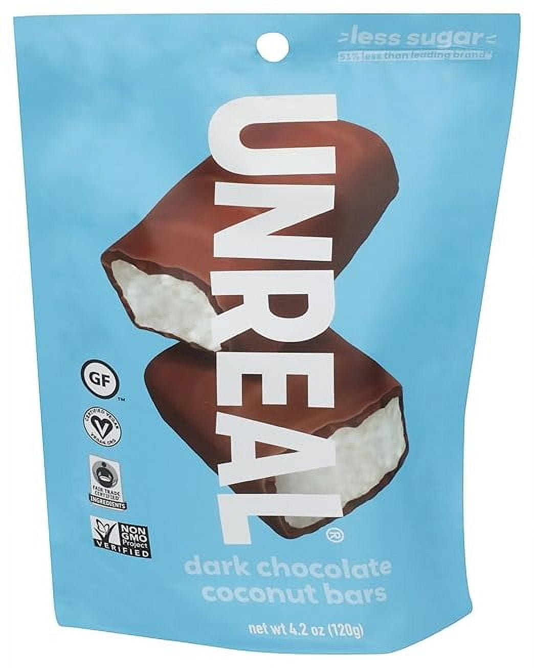 UnReal Dark Chocolate Coconut Bars, 4.2 oz, Vegan, Healthy Snack - Walmart.com