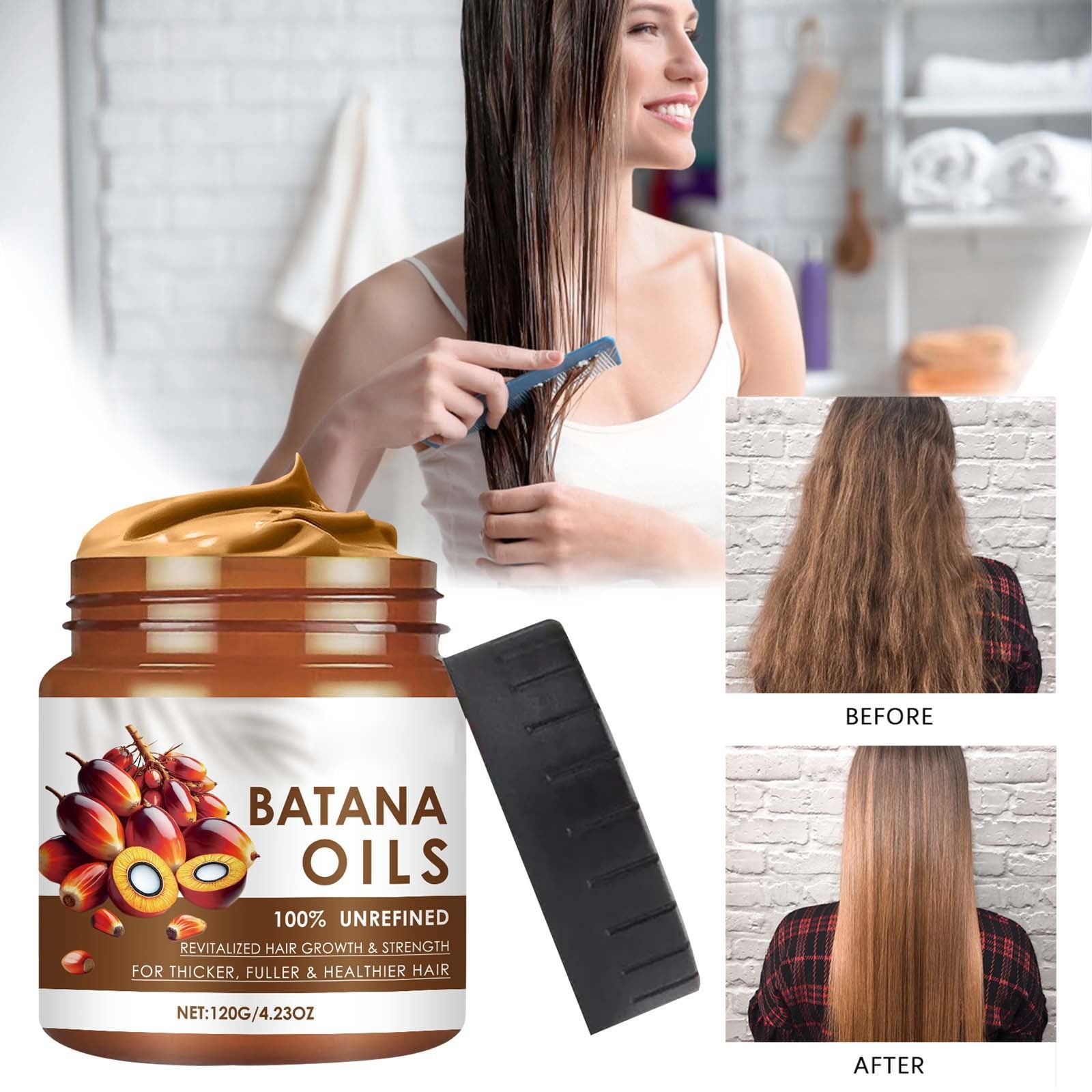 Unrefined Batana Oil for Hair Health Organic Sebi Natural Oils Helps ...