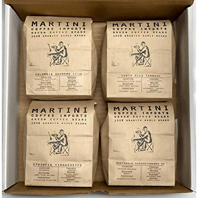 Unroasted Coffee Beans, 4lb Sampler Pack-Home Roasting Starting Kit ...
