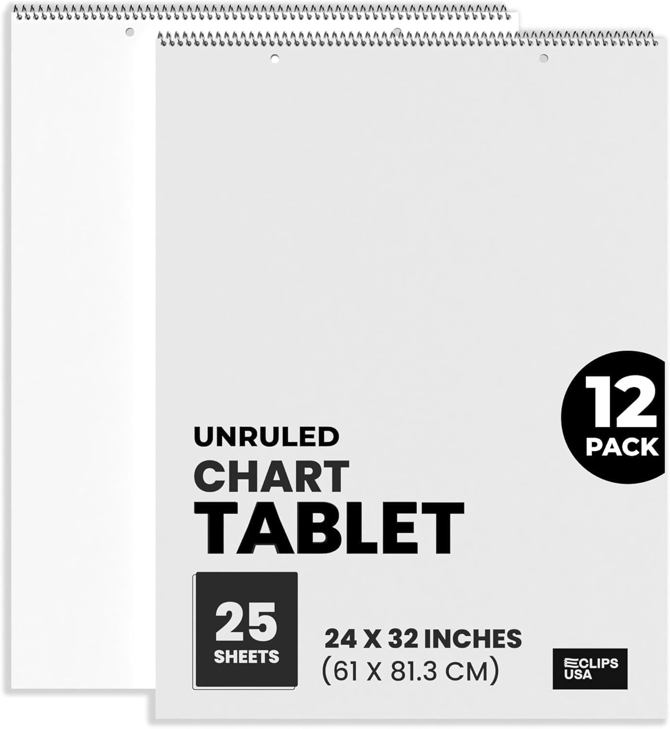 E-CLIPS USA Unuled Anchor Chart Paper 25-Sheet Large Writing Pad, 24” x ...