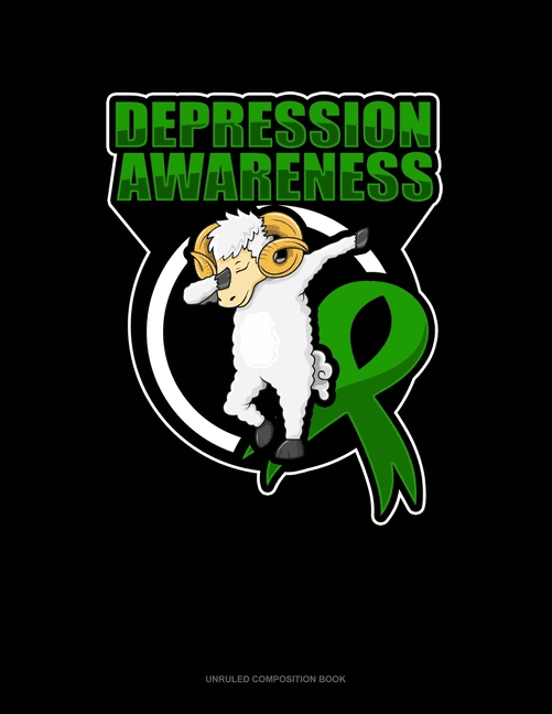 Unruled Composition Book: Depression Awareness Goat: Unruled ...