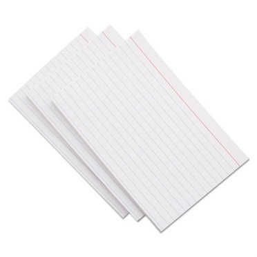 Universal UNV47250 5 in. x 8 in. Index Cards - Ruled, White (100/Pack ...