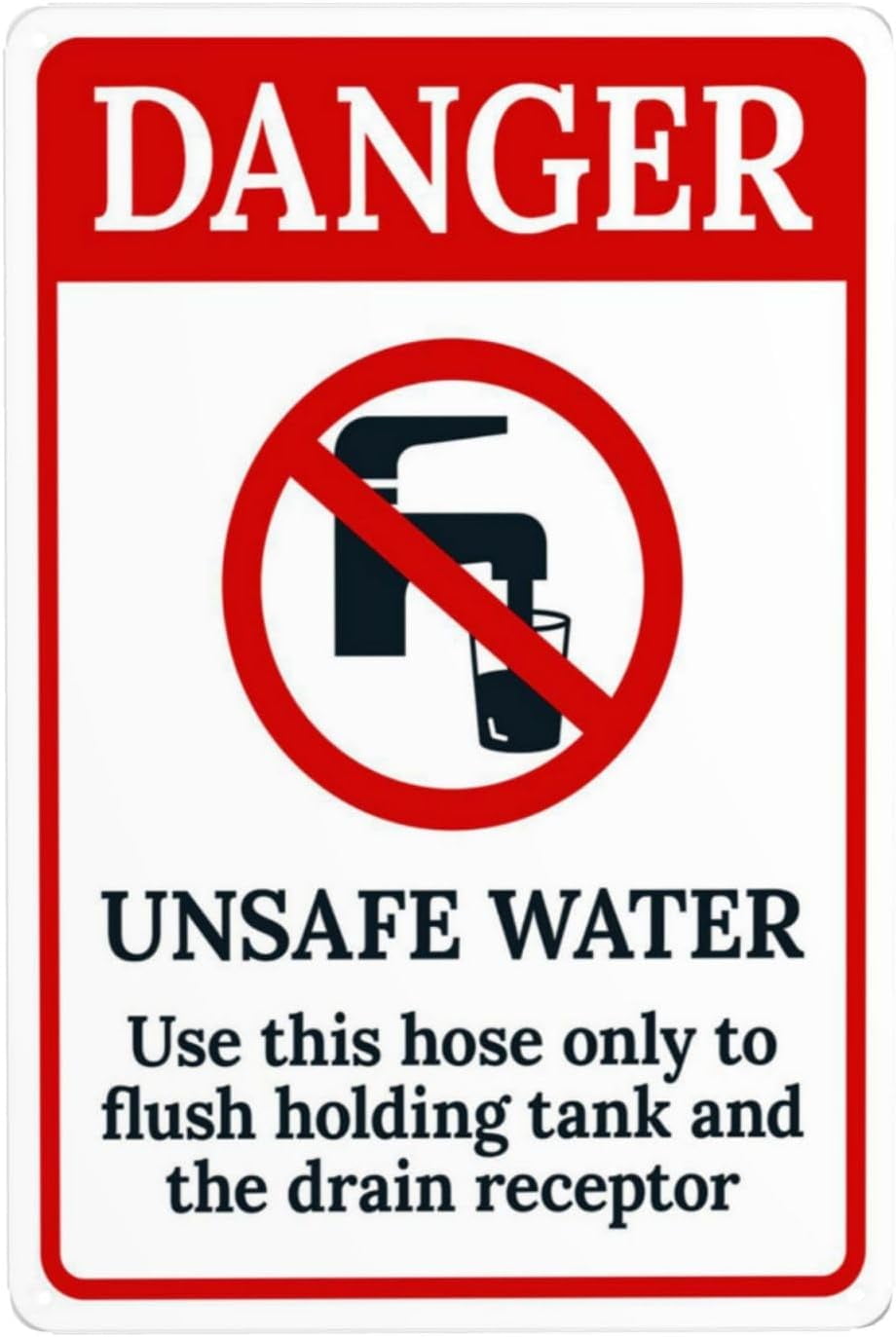 Unsafe Water Use This Hose Only To Flush Holding Tank And The Drain ...