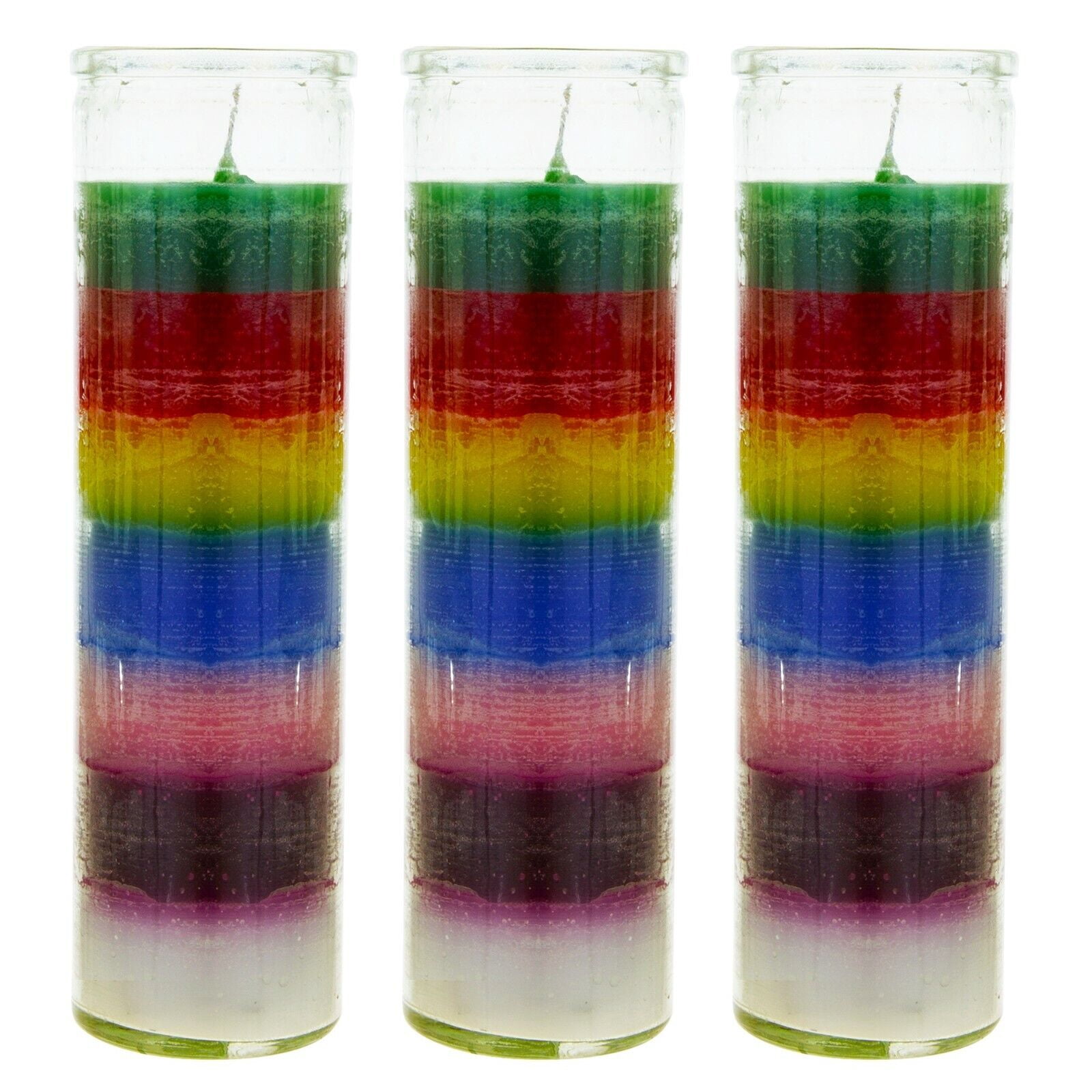 Unscented 2"x 8" Tall Prayer Container Candle - Assorted, 3PCS ...