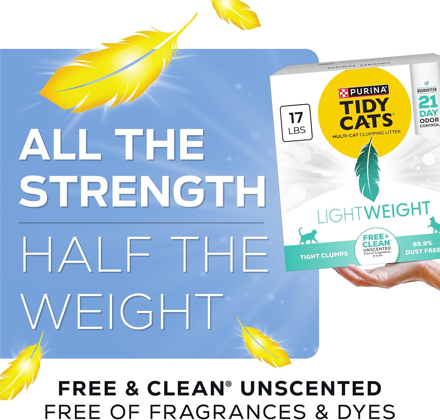 Unscented Clumping Litter Low Dust, Lightweight and Clean Odor Control ...