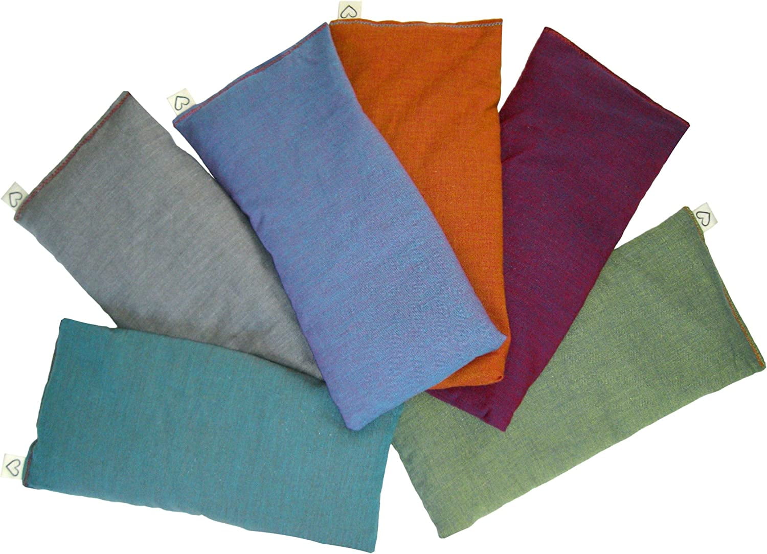 Unscented Eye Pillows (Pack of 6) Soft & Soothing Cotton Filled with ...