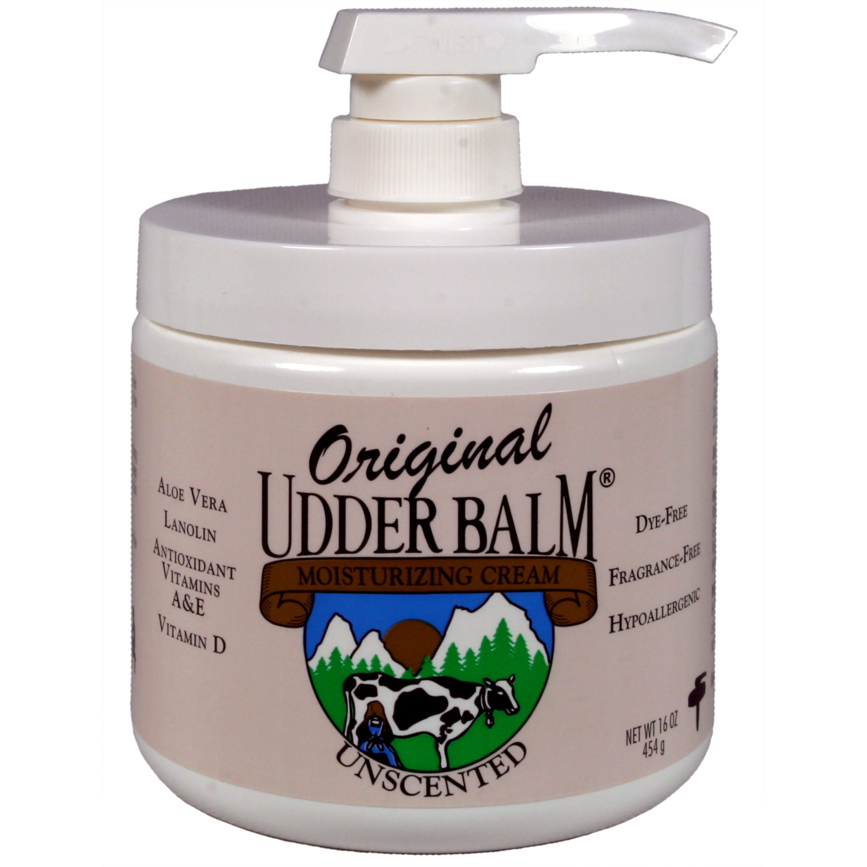 Unscented Original Udder Balm Moisturizing Cream with Aloe & Lanolin ...